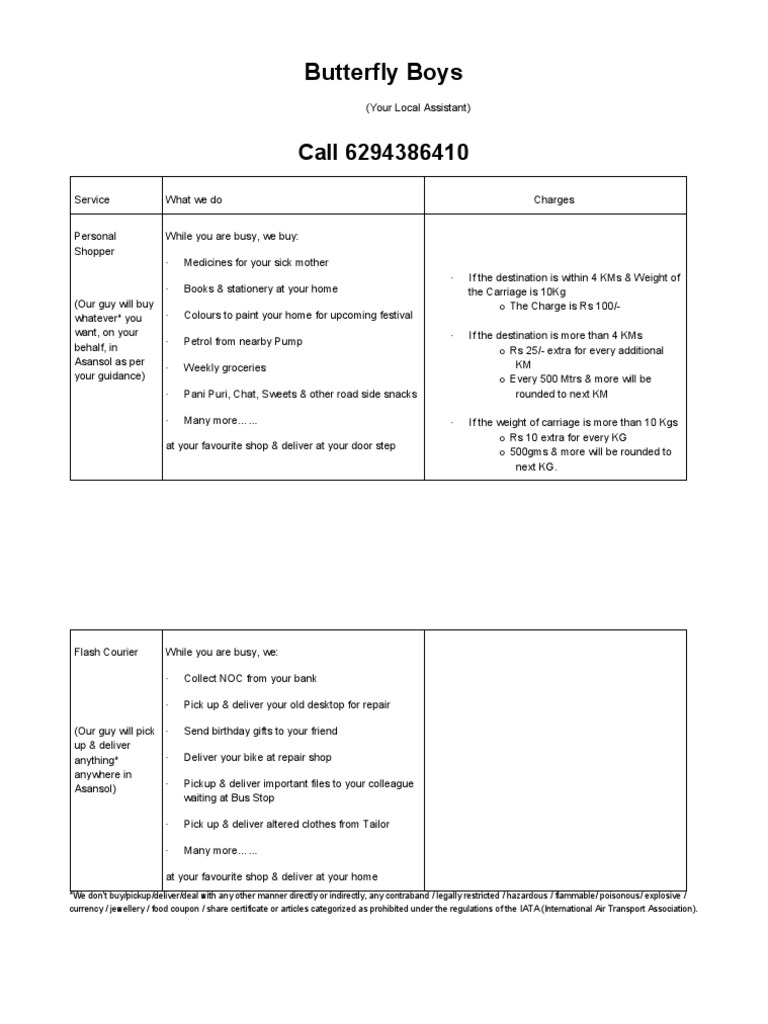 Butterfly Boys | Transport | Business