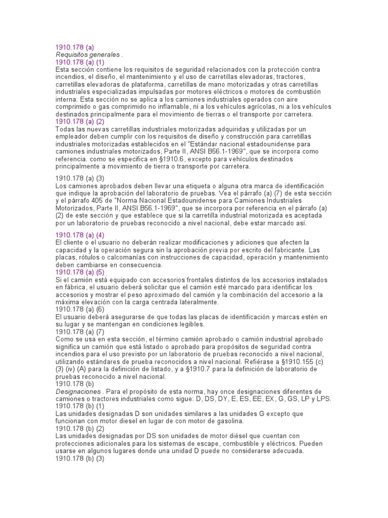 0sha 1910.178 | PDF | Máquina elevadora | Ascensor