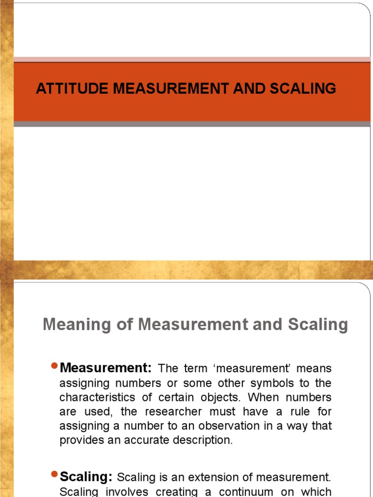 Measuring Attitudes: An Overview of Attitude Scales, Measurement Error ...