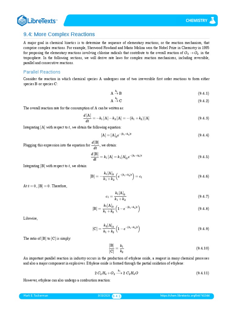 Rate Laws for Complex Chemical Reaction Mechanisms: Deriving ...