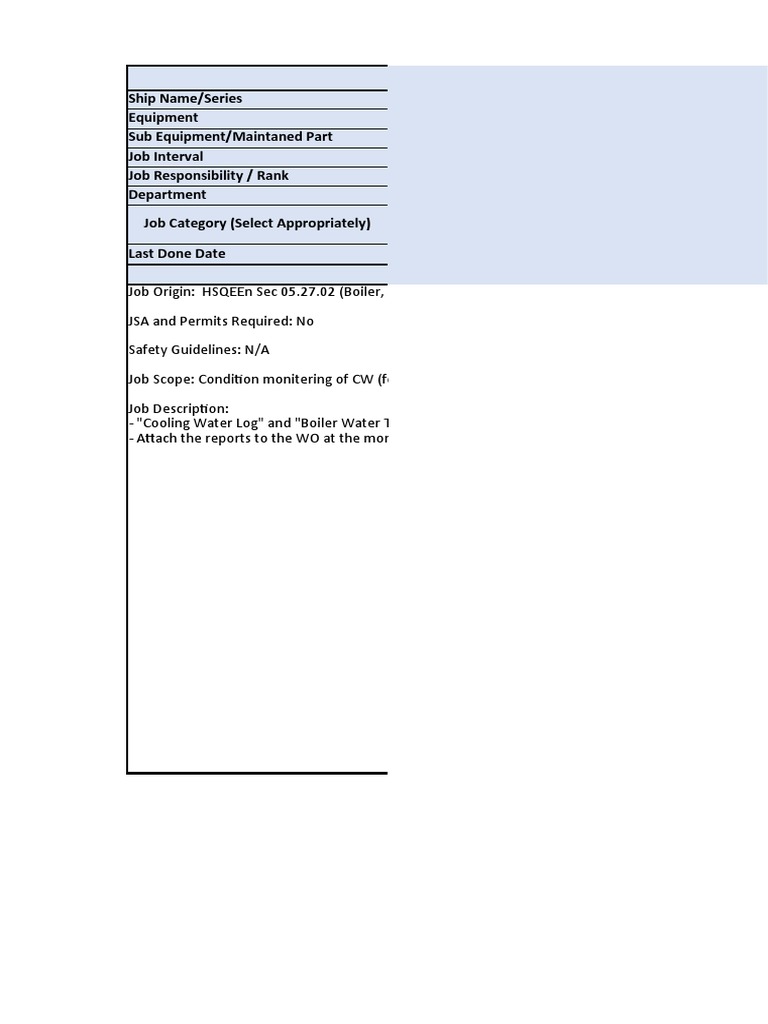 Standard Job Template | PDF