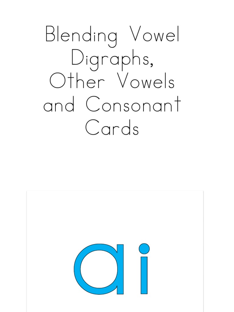 Vowel and Consonant Blending Cards | PDF