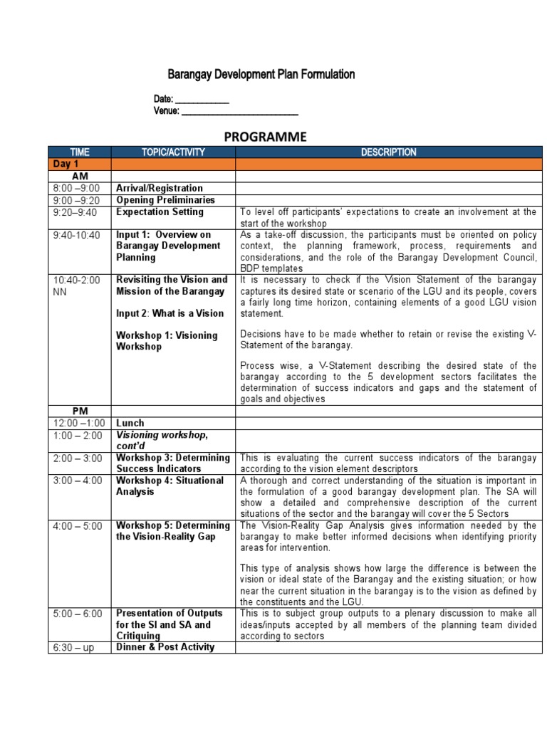 Flow - Barangay Development Planning | PDF | Business