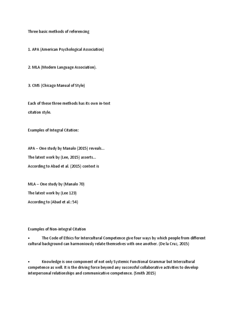 12 Three Basic Methods of Referencing | PDF
