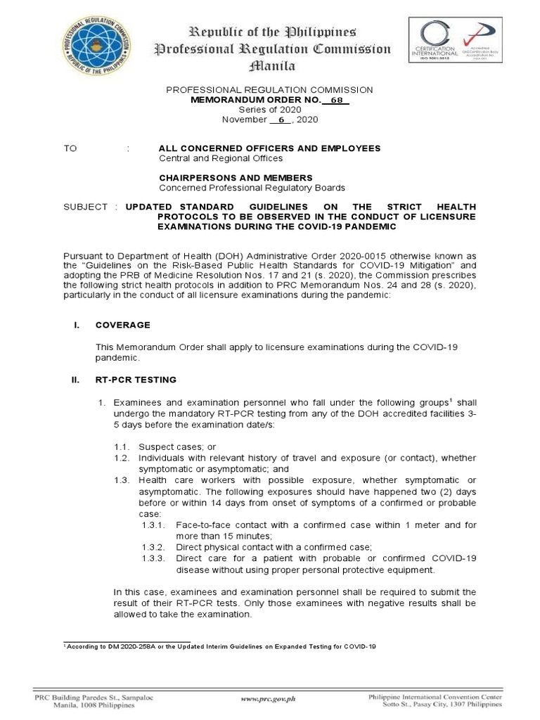 PRC Consent and Health Declaration Form | PDF | Test (Assessment ...