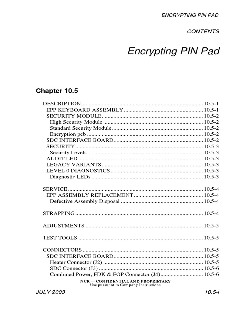 Exploring the Components and Security Features of the Encrypting PIN ...