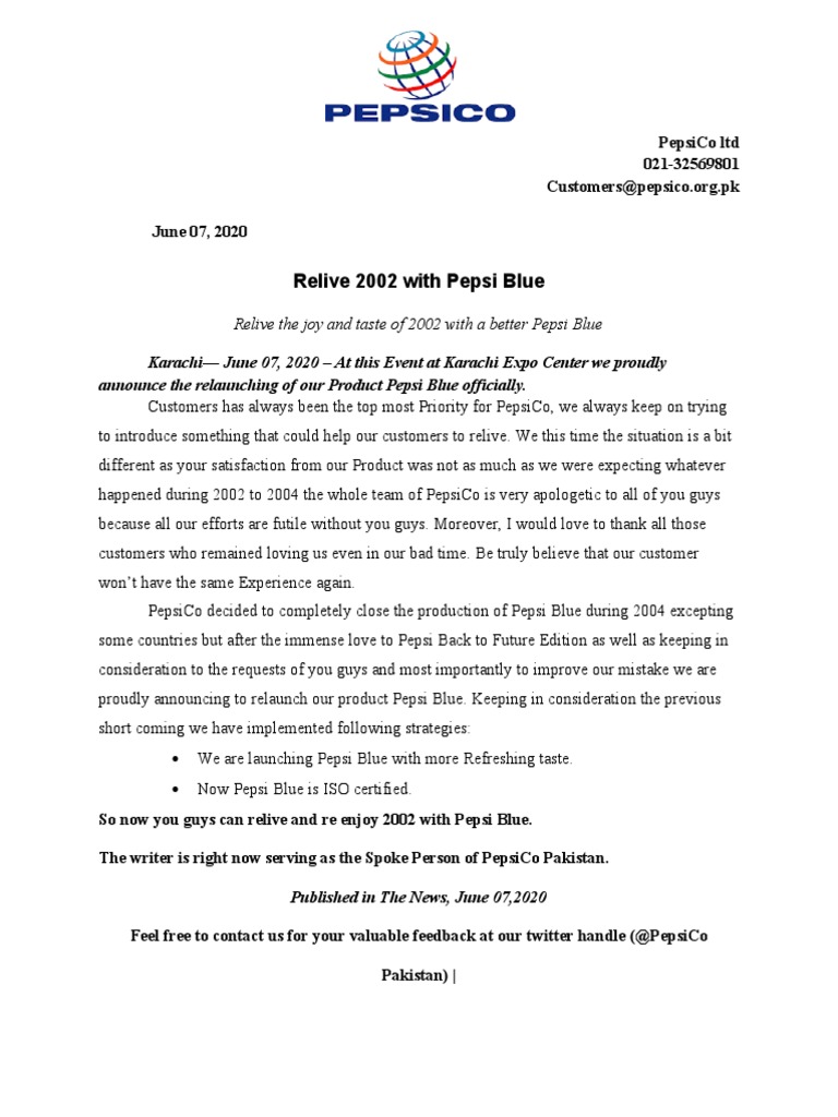 PepsiCo LTD | PDF
