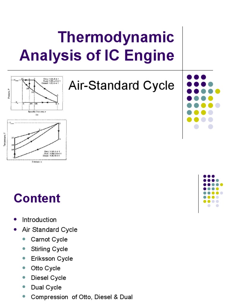 Thermodynamic Analysis of IC Engine: Air-Standard Cycle | PDF | Diesel ...