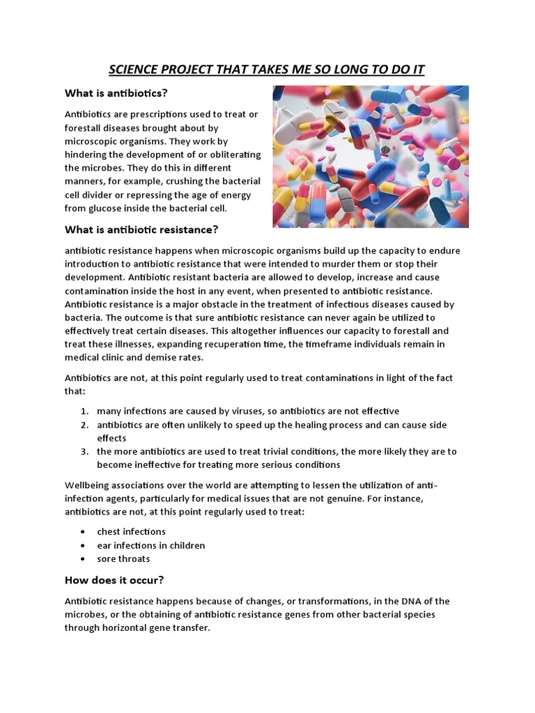 Science Project That Takes Me So Long To Do It: What Is Antibiotics ...