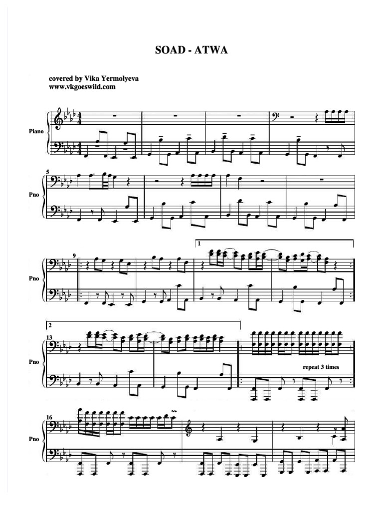 Vkgoeswild - SOAD-Atwa | PDF
