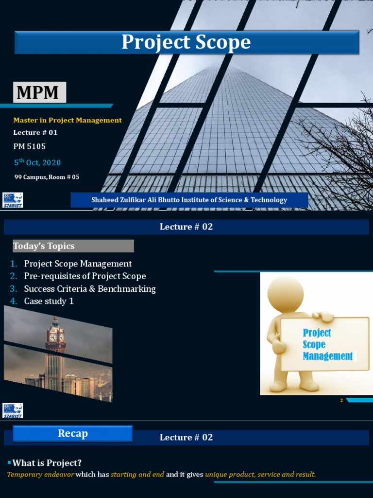 Project Scope: Master in Project Management | PDF | Project Management ...
