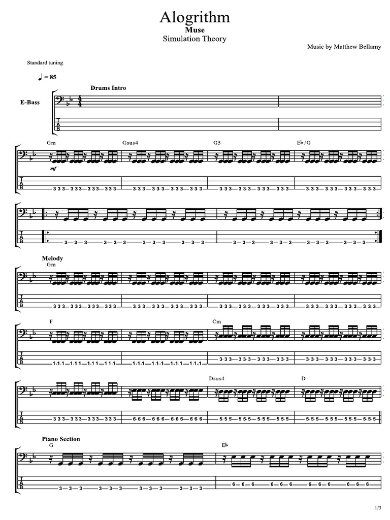 Muse Algorithm Bass | PDF