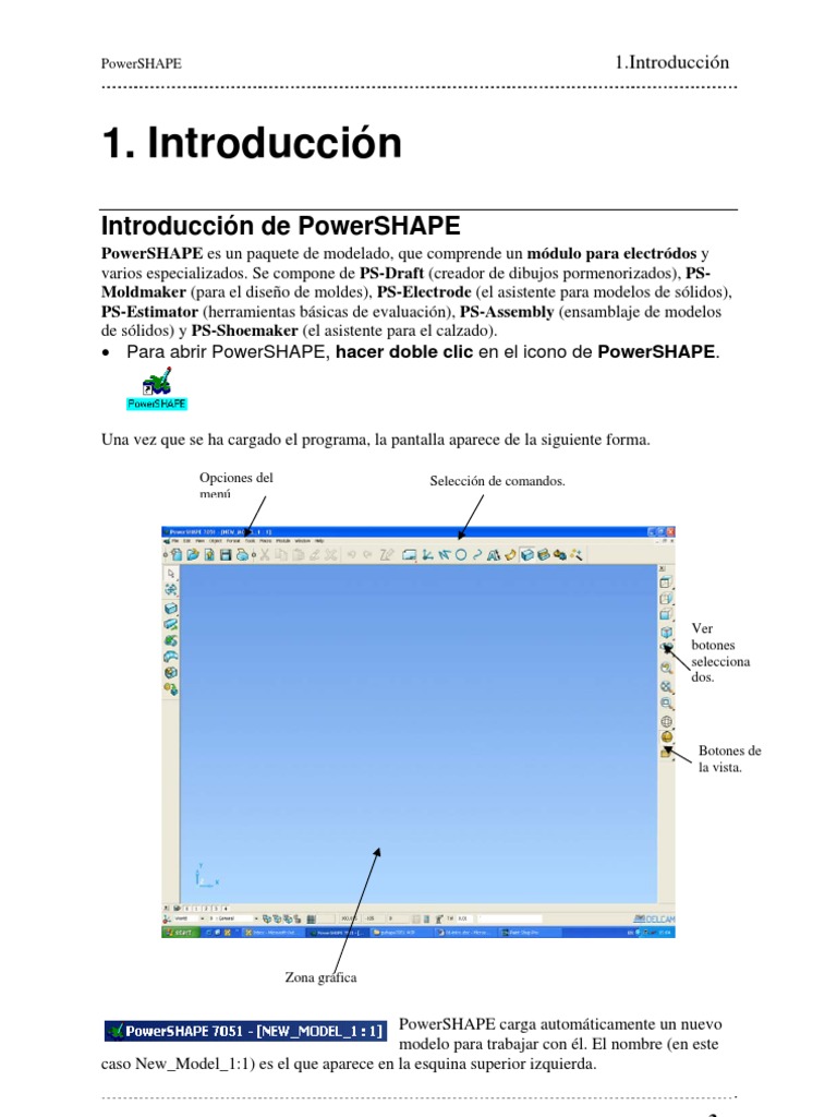PowerSHAPE 7 - Manual | PDF | Point and Click | Haga doble clic