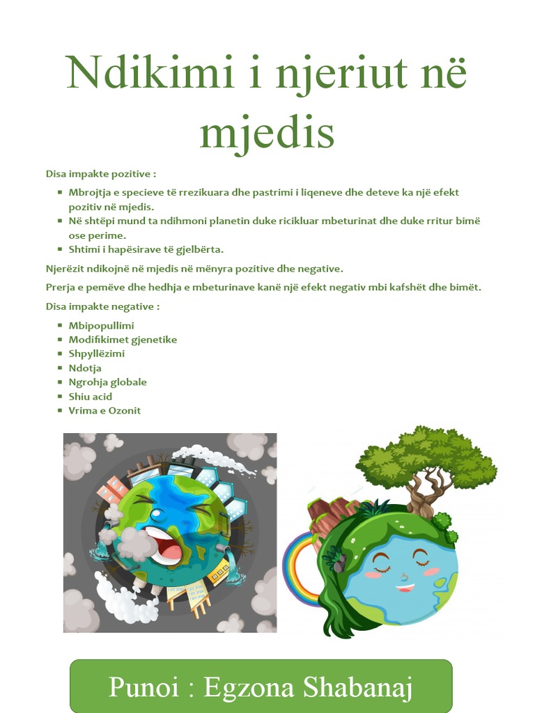 Ndikimi I Njeriut Në Mjedis | PDF