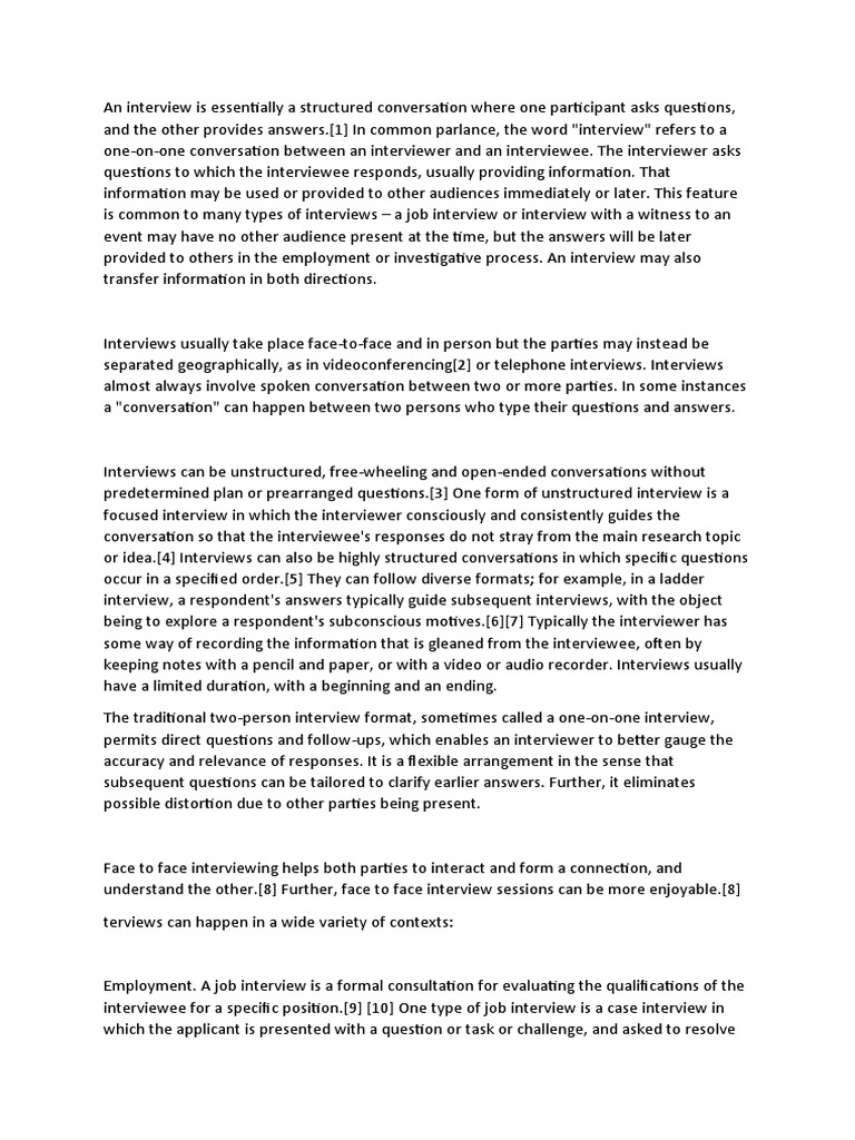 Understanding Structured Interviews | PDF | Interview | Cognition