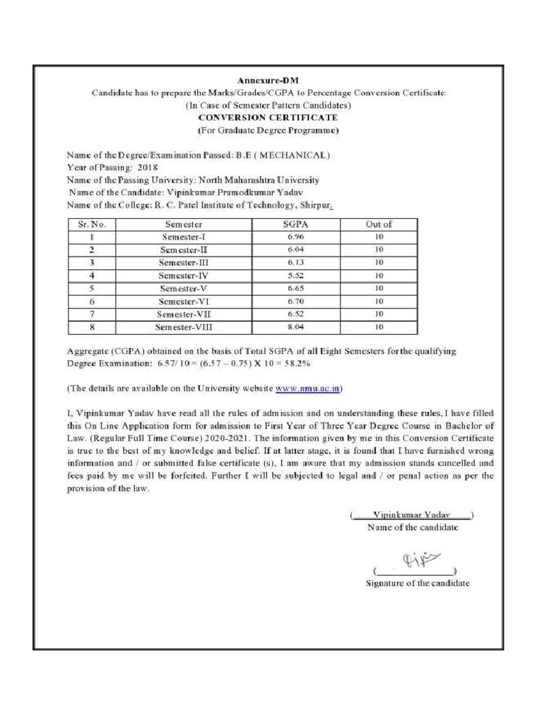 Final Degree Conversion | PDF