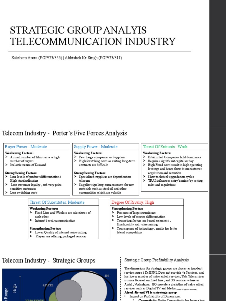 Strategic Group Analysis in Telecom Industry | PDF | 3 G ...
