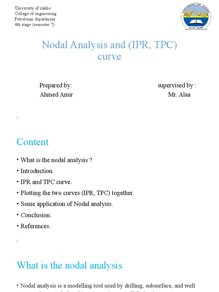 Nodal Analysis and (IPR, TPC) Curve | PDF | Petroleum Reservoir | Oil Well