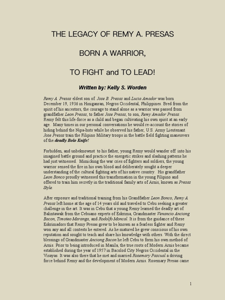 The Legacy of Remy A | PDF | Combat Sports | Karate