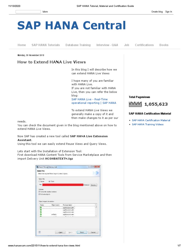SAP HANA Tutorial, Material and Certification Guide | PDF | Sap Se ...