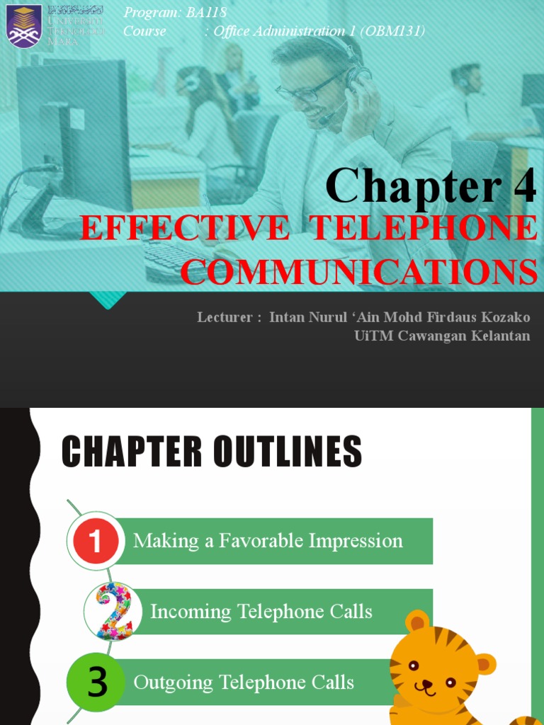 Chap 4 Effective Telephone Communication | PDF | Long Distance Calling ...