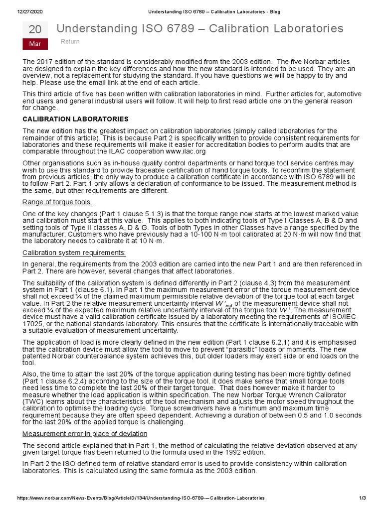 Understanding ISO 6789 - Calibration Laboratories - Blog | PDF ...