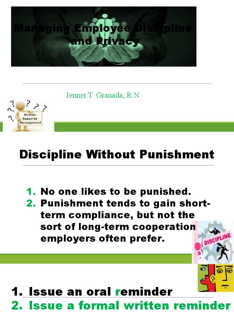 Managing Employee Discipline and Privacy: Jenner T. Granada, R.N | PDF ...