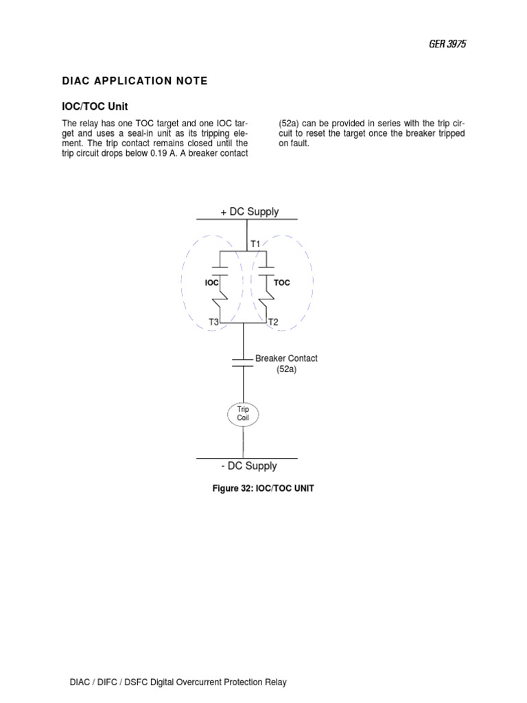 Diac Application Note IOC/TOC Unit: + DC Supply | PDF