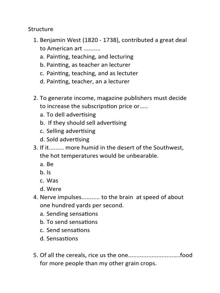 Structure | PDF | Verb | Grammar