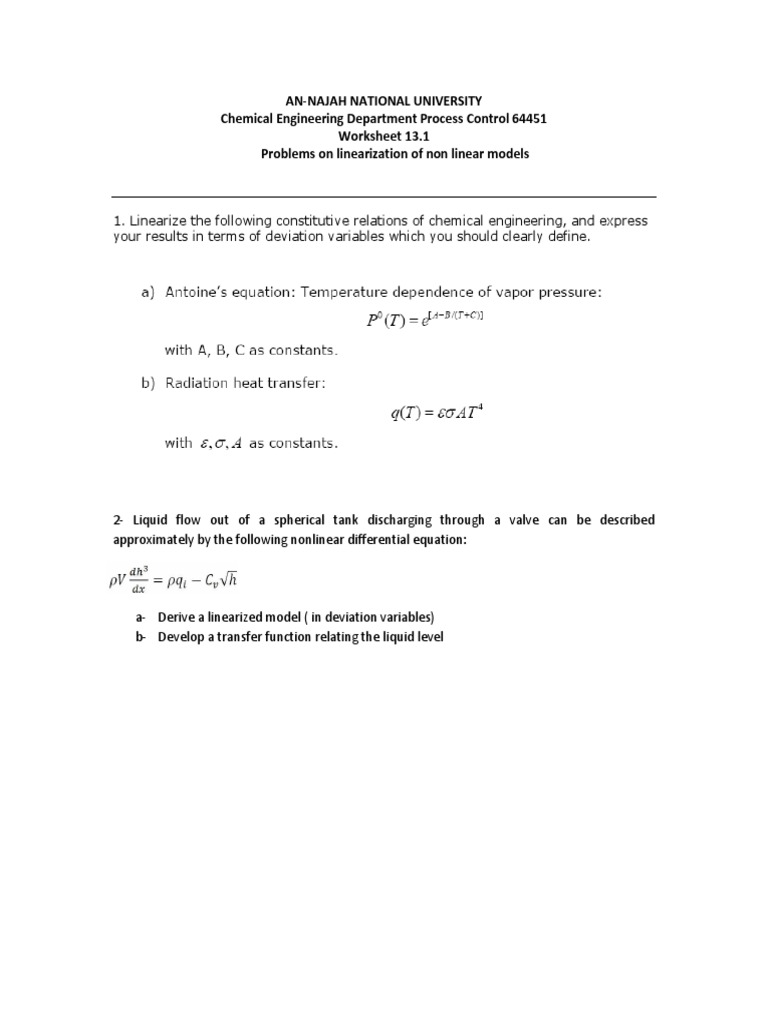 An-Najah National University Chemical Engineering Department Process ...