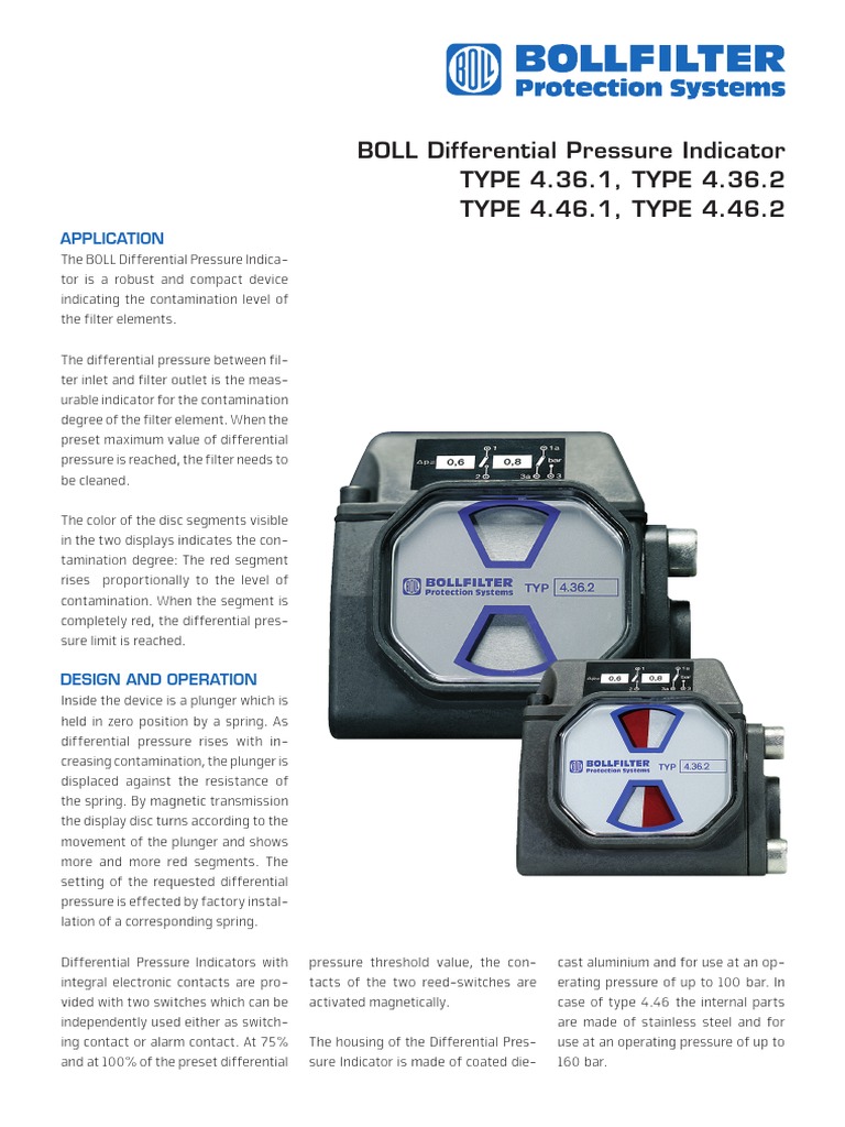 Types and Technical Specifications of BOLL Differential Pressure ...