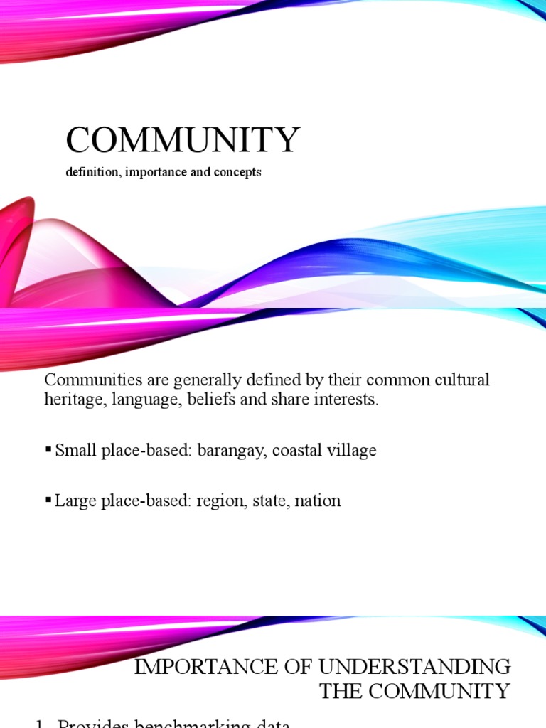 Community: Definition, Importance and Concepts | PDF | Community ...