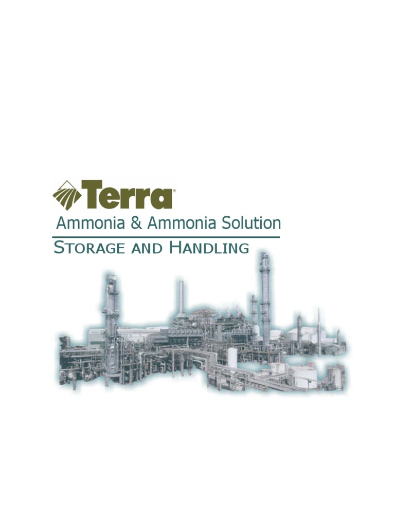 Ammonia & Ammonia Solution STORAGE AND HANDLING | PDF | Ammonia ...