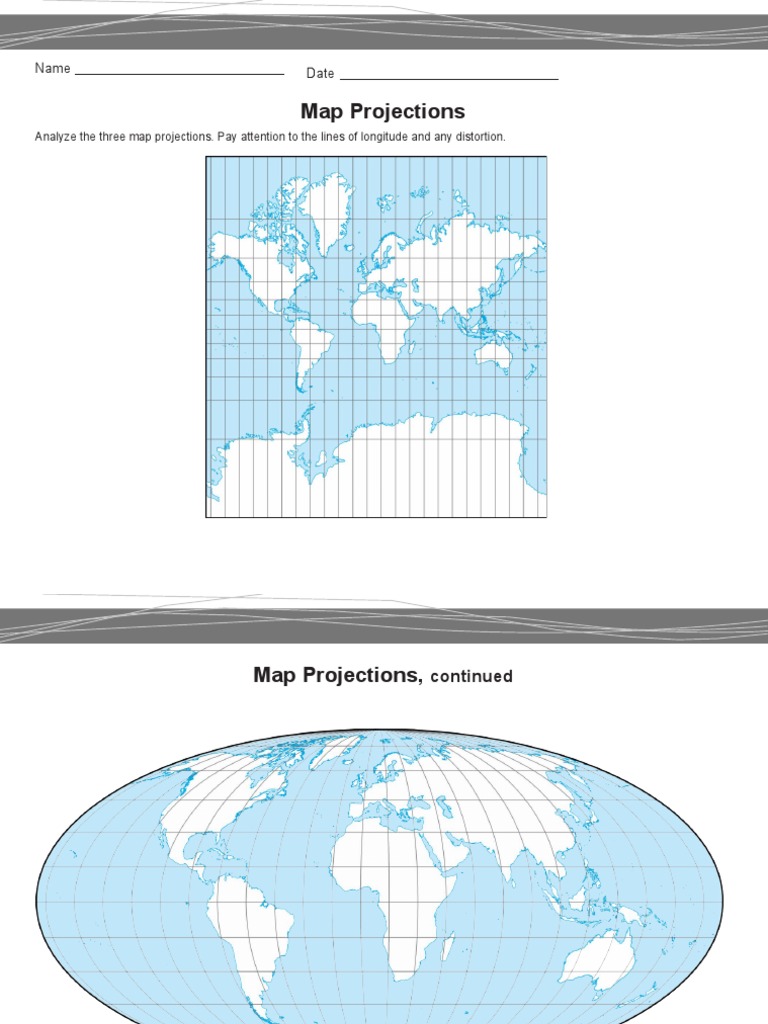 Analyzing Three Map Projections | PDF