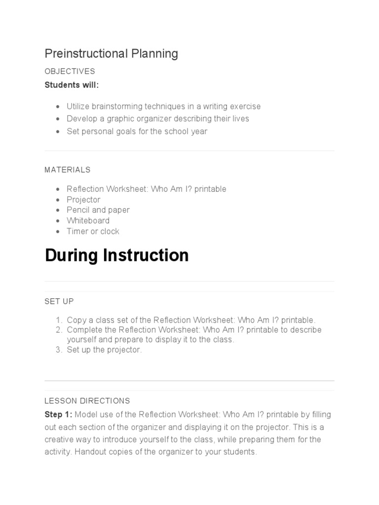 Who Am I? Getting to Know Our Students and Their Identities | PDF ...