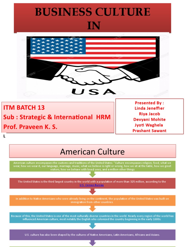 Business Culture IN Business Culture IN: Itm Batch 13 Sub: Strategic ...