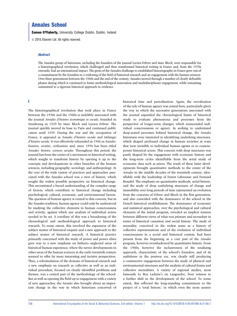 Overview of the Annales School | PDF | Historiography | Science