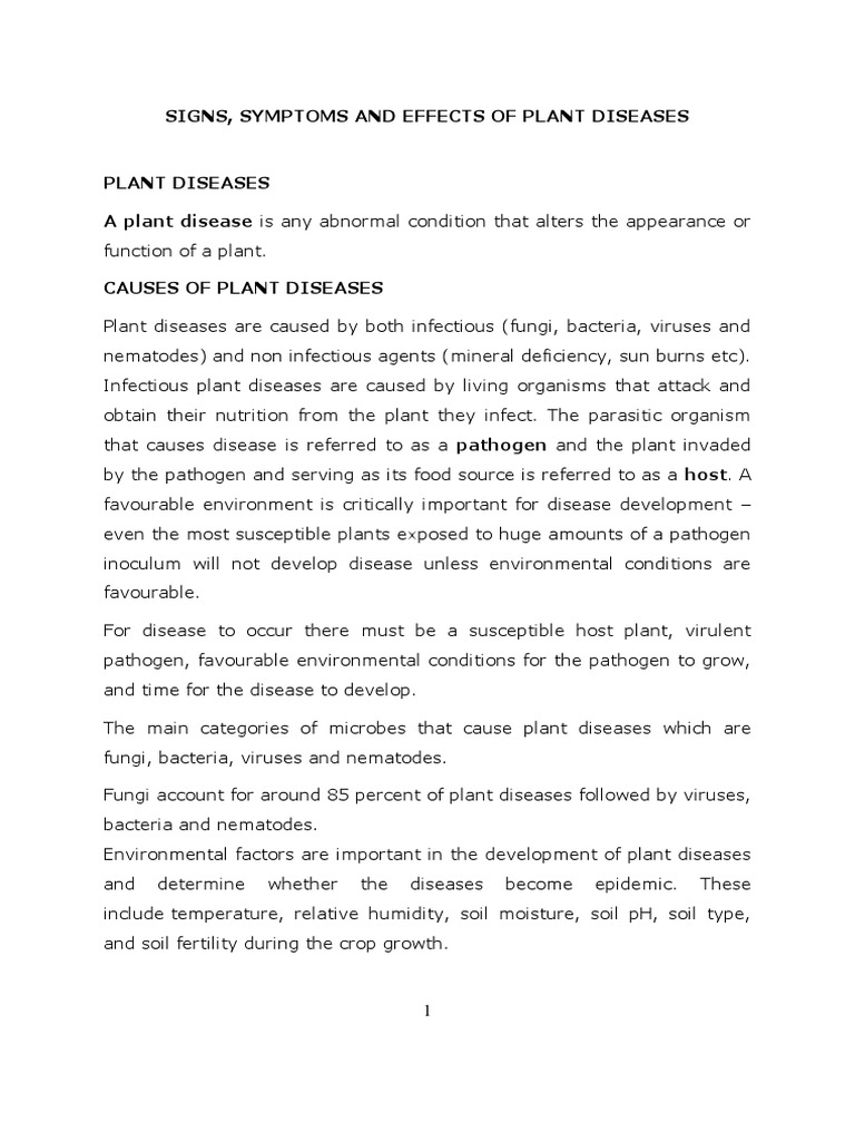 Plant Disease Signs & Symptoms | PDF | Plant Pathology | Decomposition