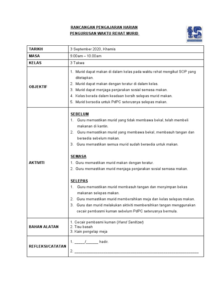 RPH PKP (Rehat) | PDF