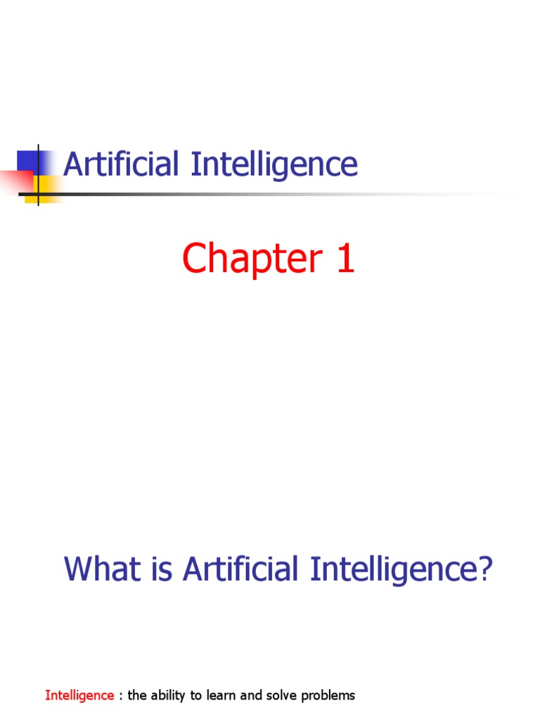 CH 1 | PDF | Artificial Intelligence | Intelligence (AI) & Semantics