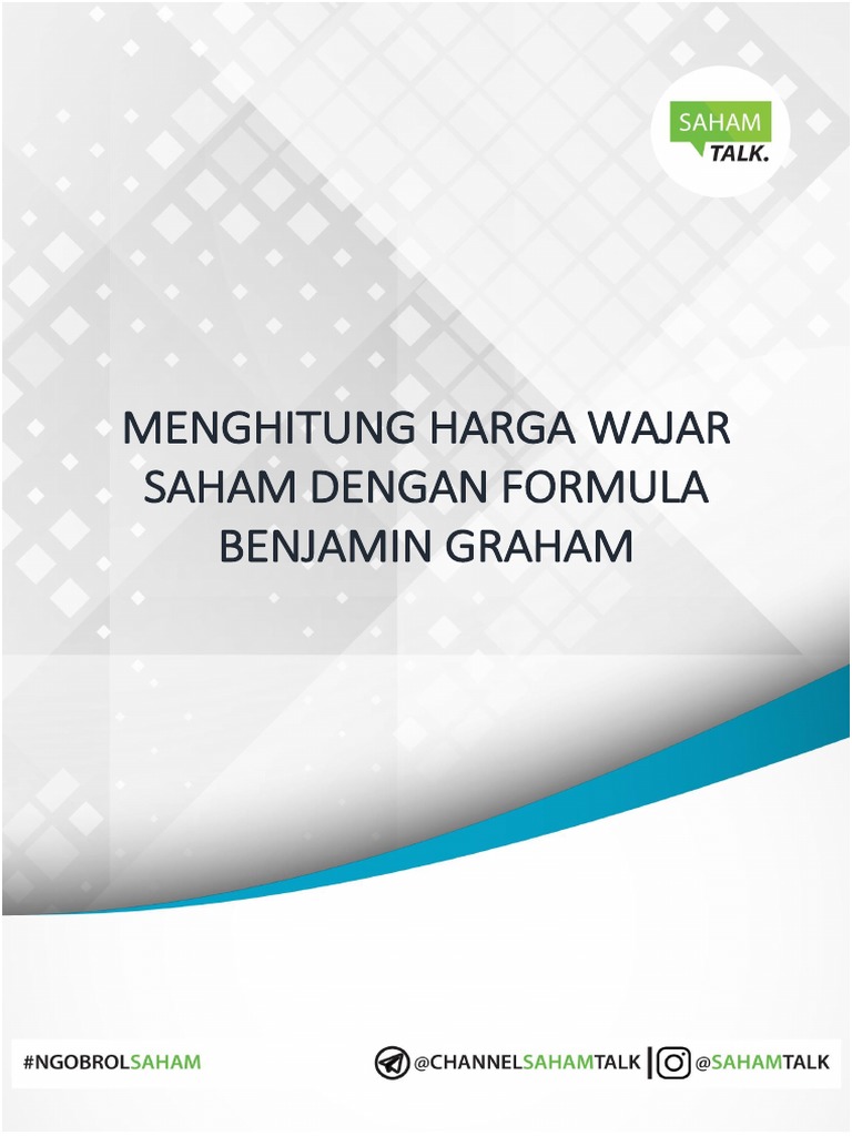 Menghitung Harga Wajar Saham Dengan Formula Benjamin Graham | PDF