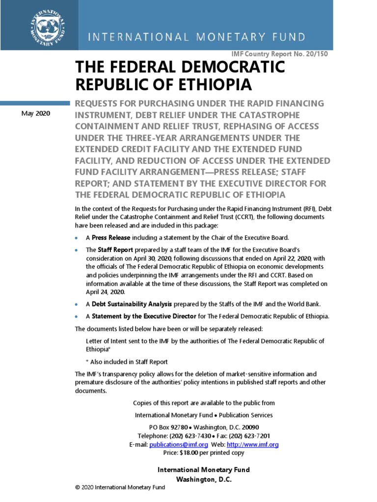 IMF EThiopia Covid Response | PDF | International Monetary Fund ...