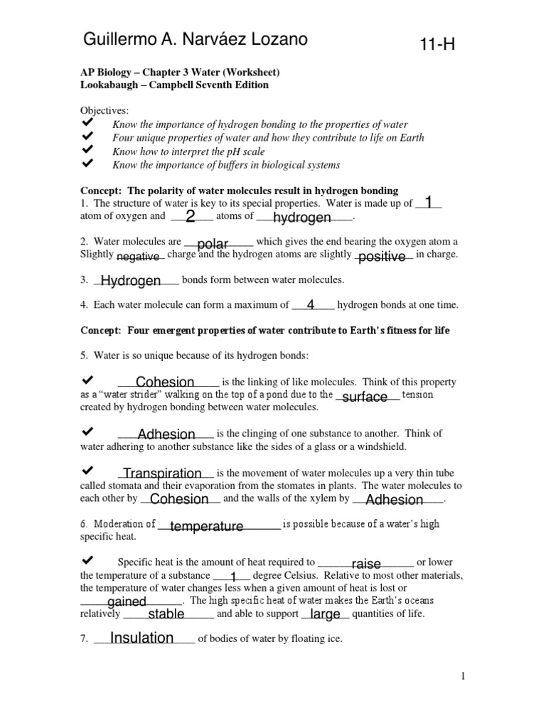 Properties of Water in Biology | PDF | Molecules | Properties Of Water