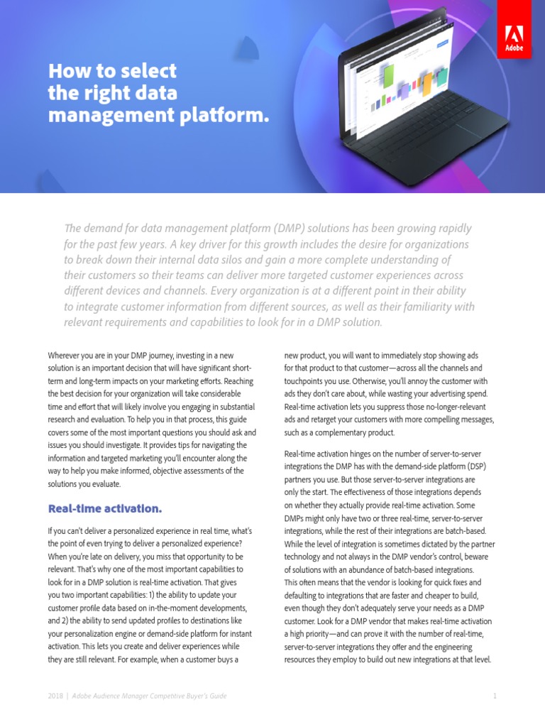 Adobe Audience Manager Buyers Guide | PDF | Artificial Intelligence | Intelligence (AI) & Semantics