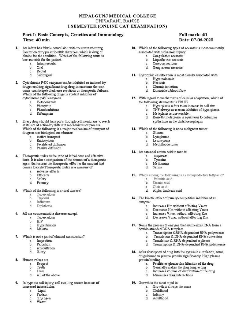 Online CAT Question Paper | PDF | Biochemistry | Chemistry