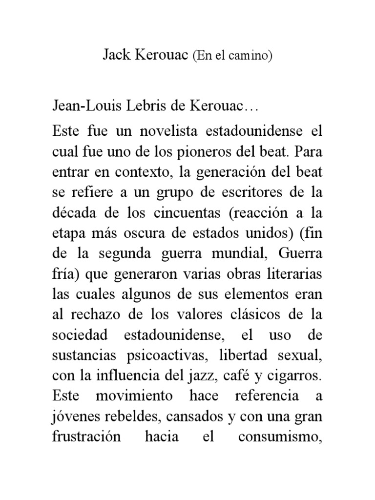 Jack Kerouac | PDF
