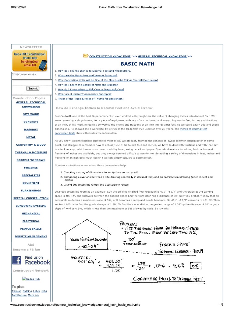 1A. Basic Math | PDF