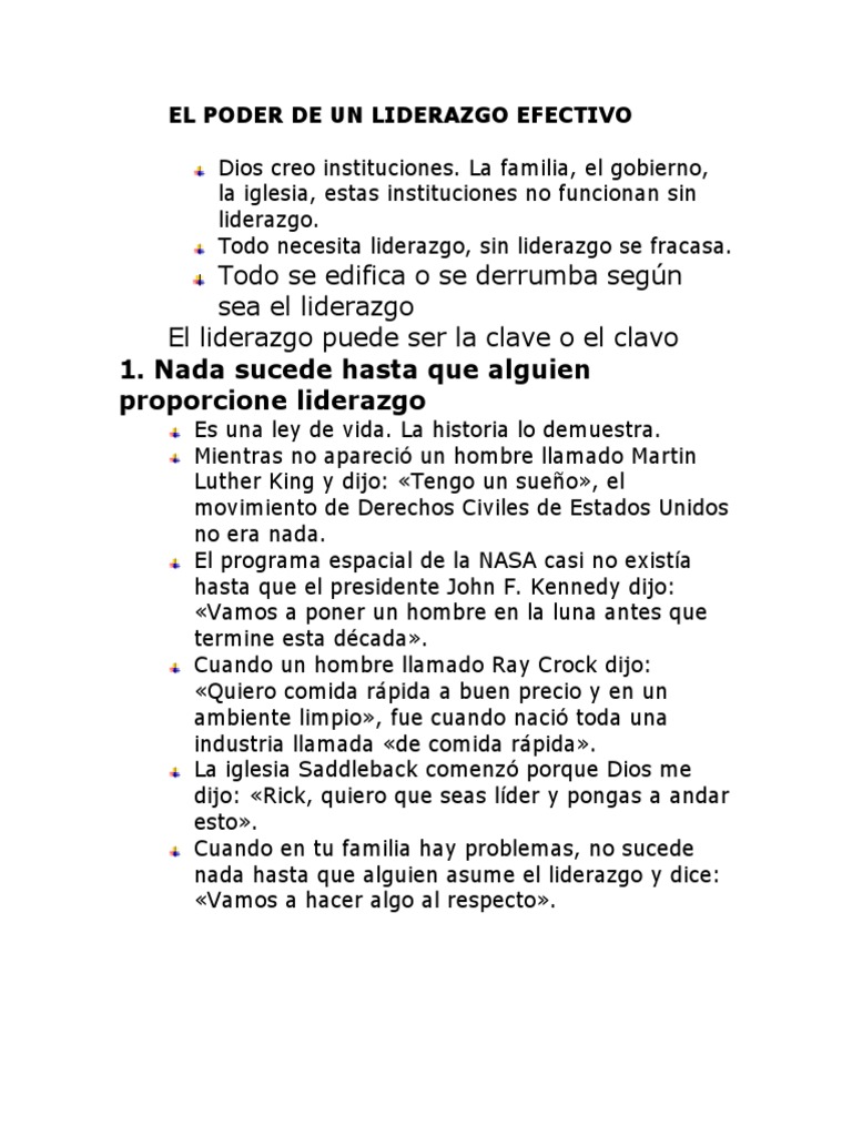 El Poder de Un Liderazgo Efectivo | PDF | Religión y espiritualidad