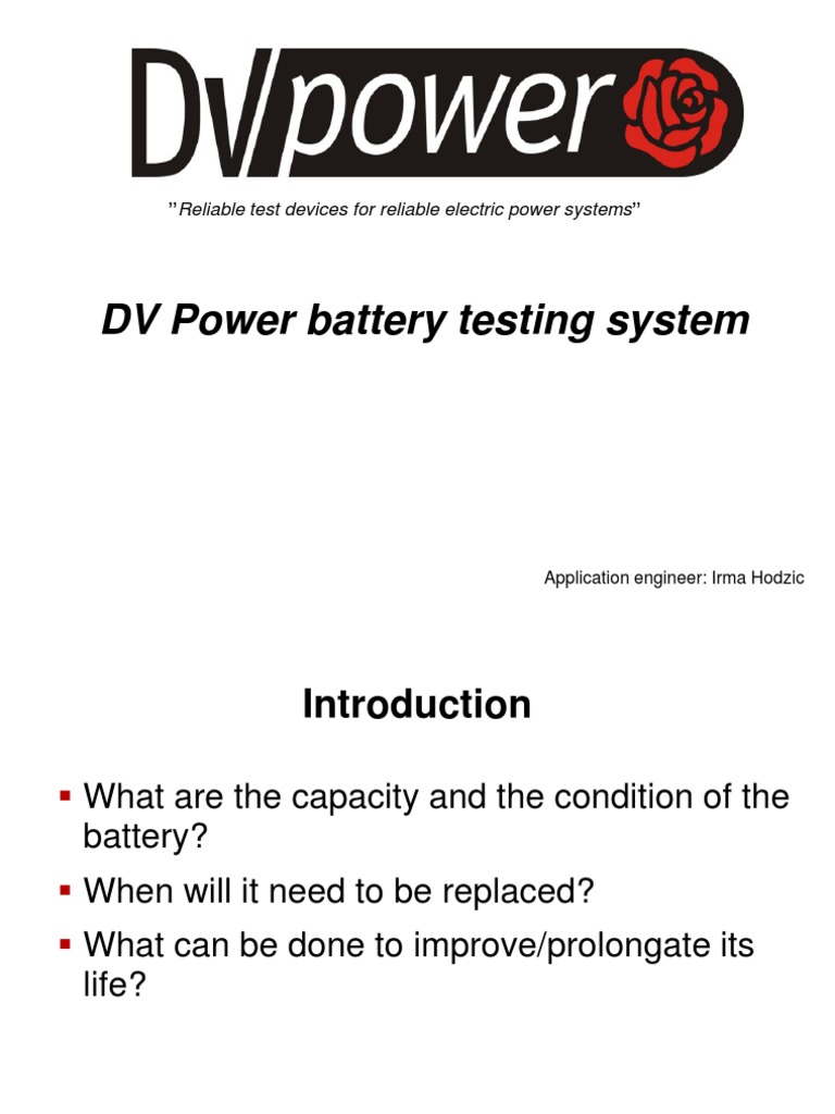 DV Power Battery Testing System: "Reliable Test Devices For Reliable ...