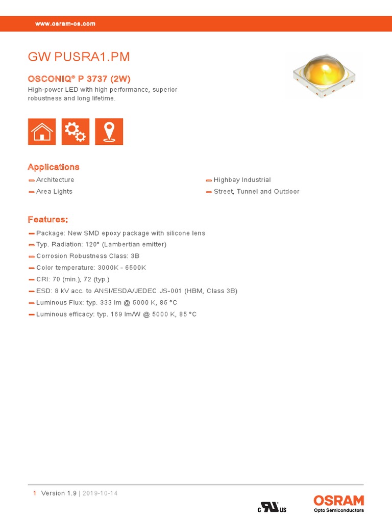 GW Pusra1.Pm: Osconiq P 3737 (2W) | PDF | Electrostatic Discharge | Applied And ...